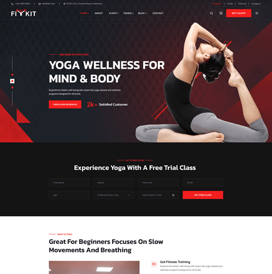 Fitkit - Gym & Fitness Centre HTML Template - Home Workout